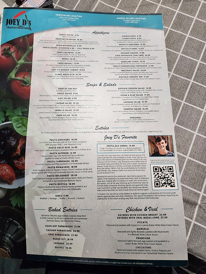 The menu reads like an Italian-American greatest hits album. No molecular gastronomy here, just the classics done right.
