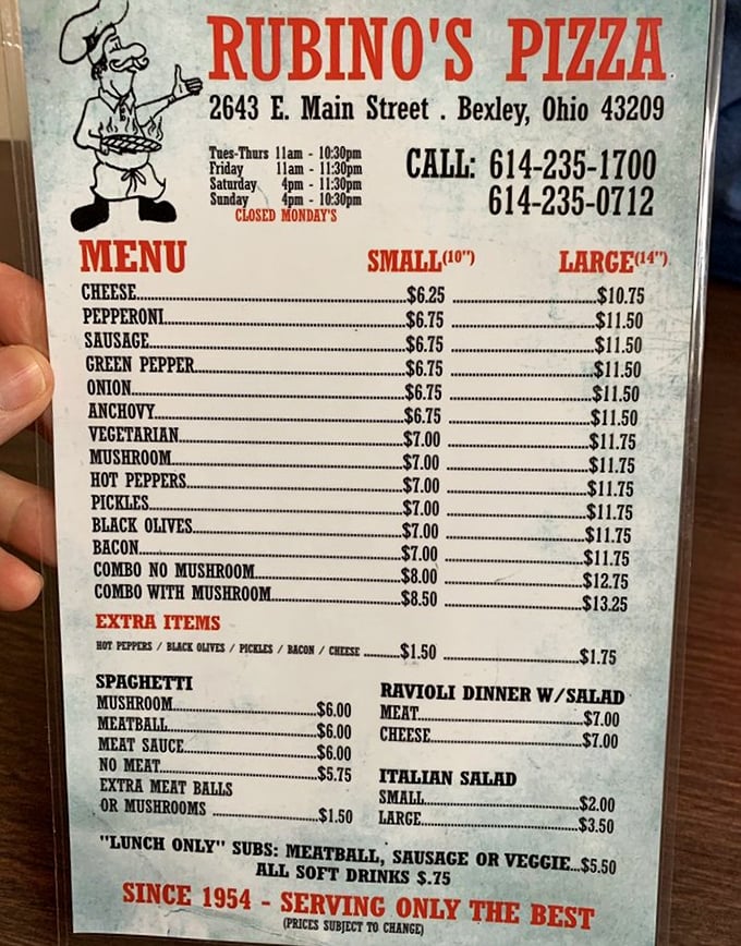 This menu hasn't changed much since Eisenhower was president, and thank goodness for that. Simple, straightforward, and absolutely no kale in sight.