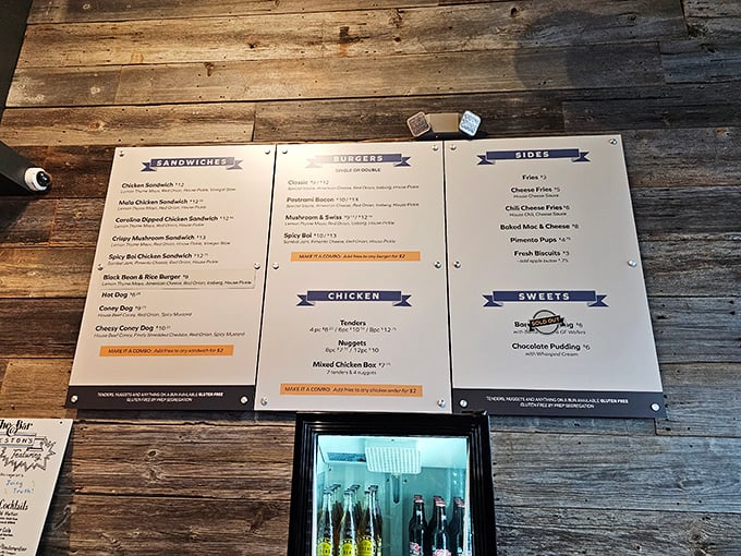 A menu that doesn't need novels to impress. Like a haiku of hunger satisfaction, it says everything you need to know in just a few perfect choices.