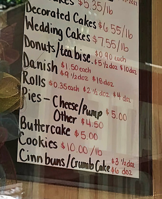This handwritten menu board is the roadmap to happiness. No fancy digital displays needed when the goods speak for themselves.