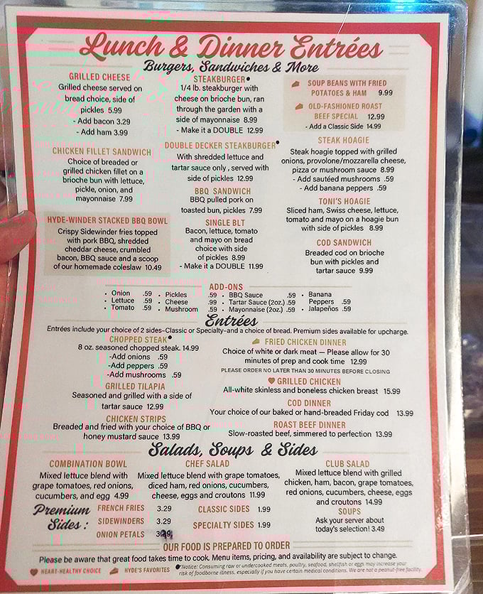 A menu that doesn't need fancy fonts or pretentious descriptions. Just honest food that makes decision-making the hardest part of your meal.
