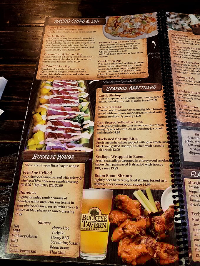 This isn't just a menu—it's a roadmap to happiness. The Boom Boom Shrimp alone is worth canceling whatever diet you pretended to start this week.