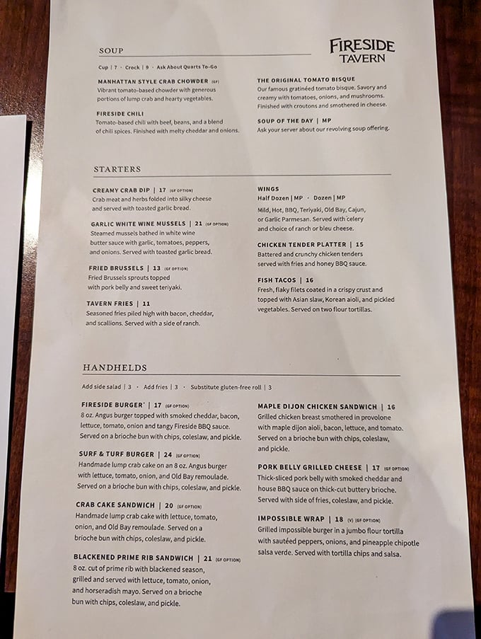 The menu reads like a love letter to comfort food enthusiasts. Those garlic white wine mussels aren't just listed—they're practically calling your name.