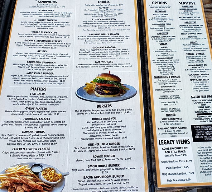 The menu reads like a United Nations of comfort food – from gyros to quesadillas, nobody leaves hungry at this Peoria gem.