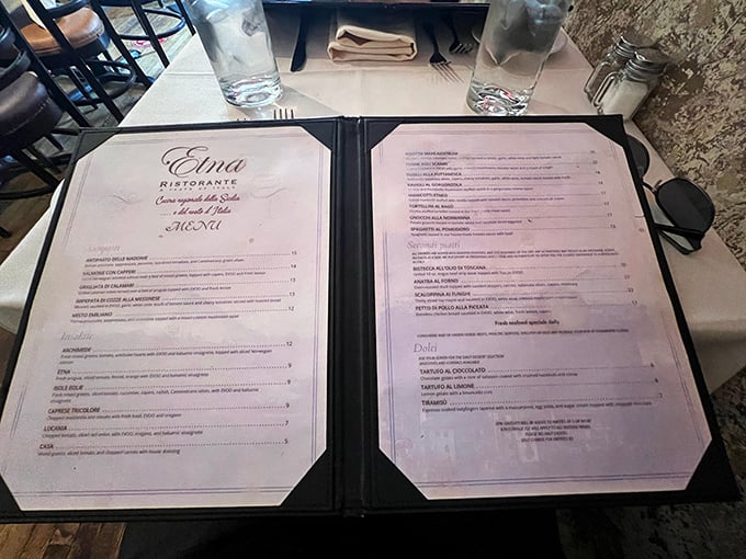 A menu that reads like a love letter to Sicily. Each dish promises a story, and trust me, they're all page-turners.