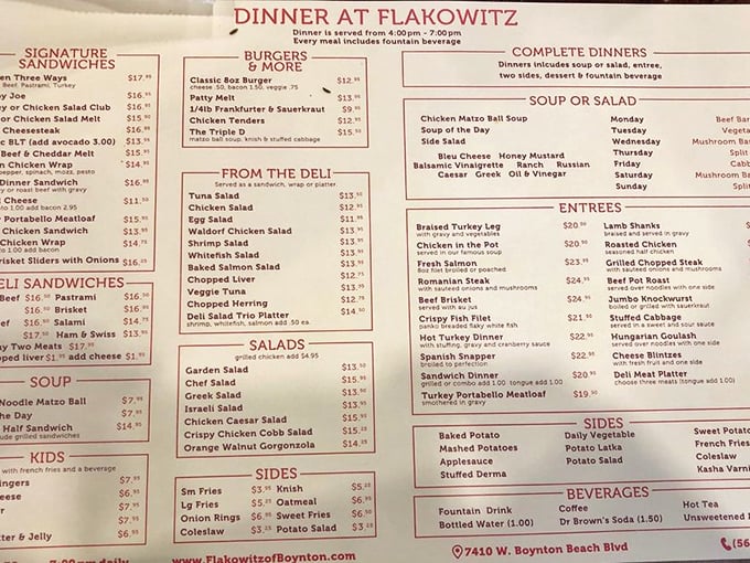 This menu isn't just reading material—it's a roadmap to happiness with more delicious detours than you can explore in a dozen visits. 