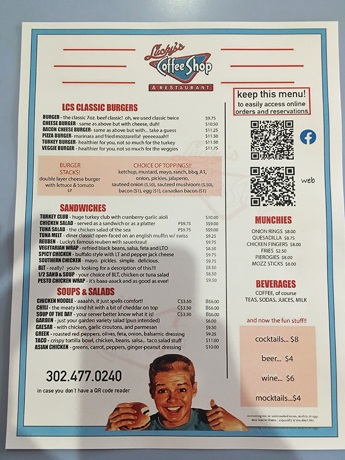 A menu that reads like comfort food's greatest hits album. No avocado toast here, just classics executed with precision.