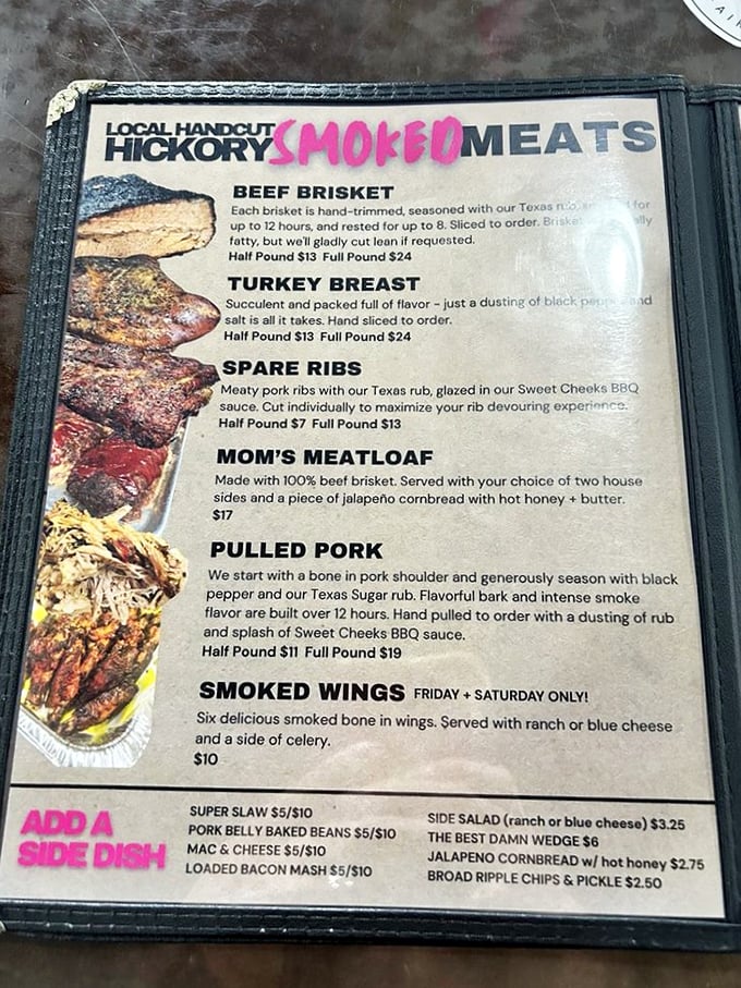 This isn't just a menu—it's a roadmap to happiness. Notice how "smoked" is the most colorful word? That's no accident.