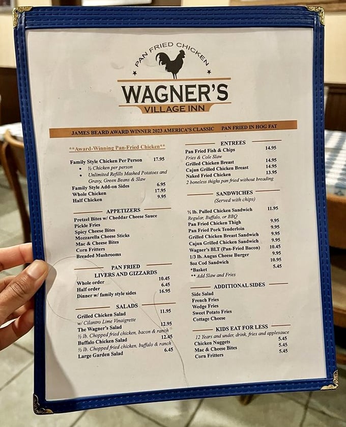 The menu proudly announces its James Beard Award status – the culinary equivalent of winning an Oscar while wearing overalls.
