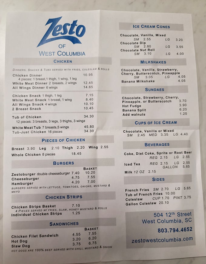 A menu that doesn't need fancy fonts or flowery descriptions—just the promise of comfort classics that have stood the test of time.