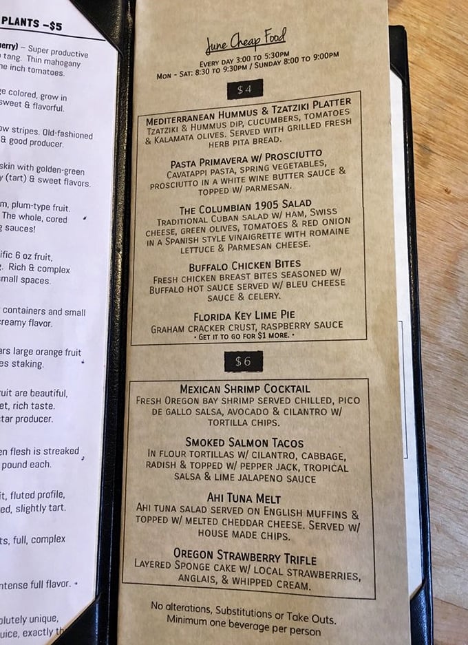 The "June Cheap Food" menu might be the best-kept secret in Portland—gourmet bites that won't sink your wallet.