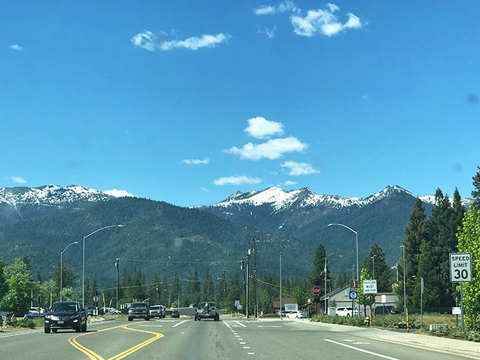 
Those mountains aren't just showing off—they're practically posing for your Instagram feed while you cruise through town at a civilized 30 mph. 