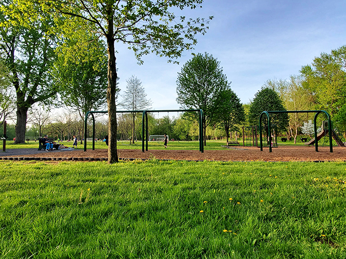 A playground where kids can actually play, not wait in line like it's Disney World minus the mouse.