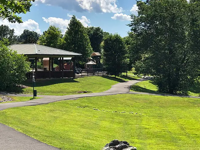 Green space that doesn't require a second mortgage to enjoy. Stage Road Park offers peaceful moments where the only notification is birdsong.