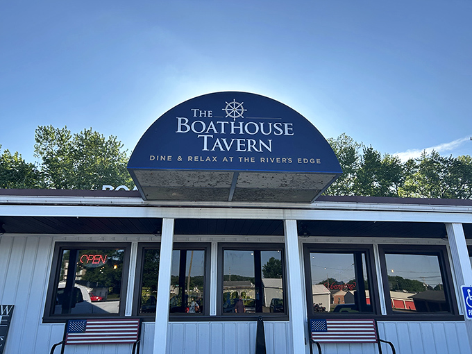 The Boathouse Tavern invites you to "dine and relax at the river's edge" – a promise as refreshing as their riverside views.
