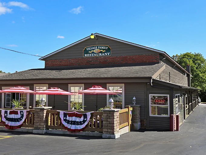 The Village Family Restaurant isn't trying to reinvent comfort food—they're just perfecting it, one hearty breakfast and patriotic bunting at a time.