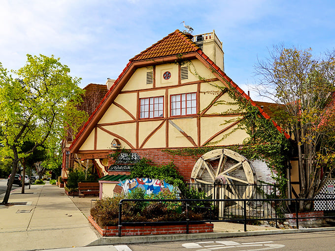 Half-timbered charm with a water wheel that's more decorative than functional—but isn't that true of most things we love?