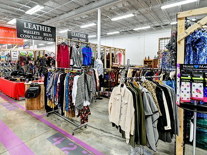 The clothing section offers everything from practical everyday wear to statement pieces—proof that style and savings can happily coexist under one roof.