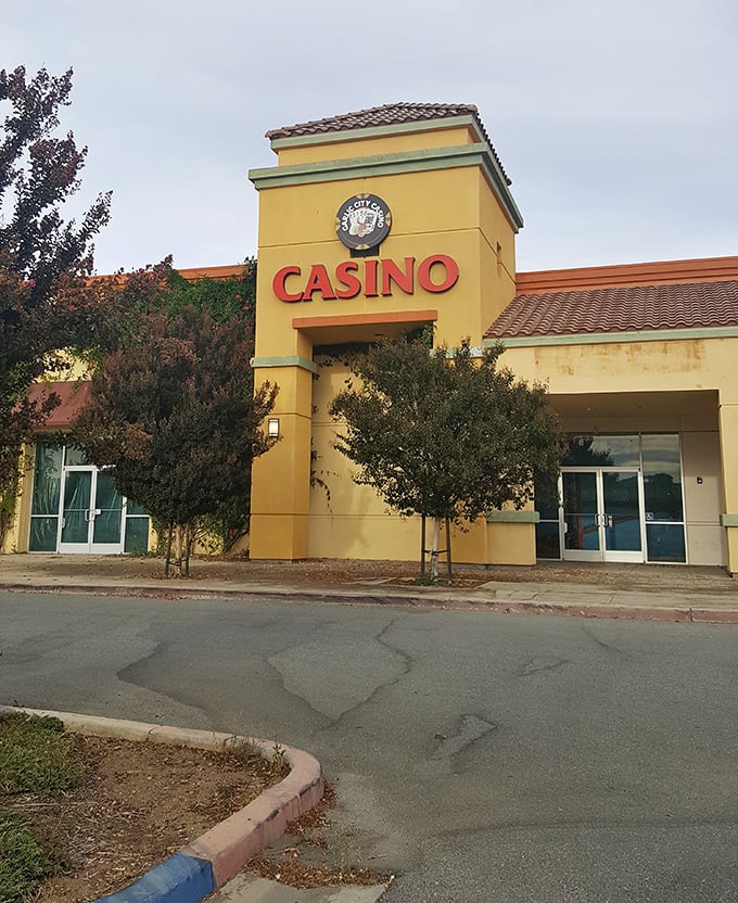 Even Lady Luck shops at a discount. The casino entrance offers a different kind of gambling—will that designer jacket still be there when you circle back?