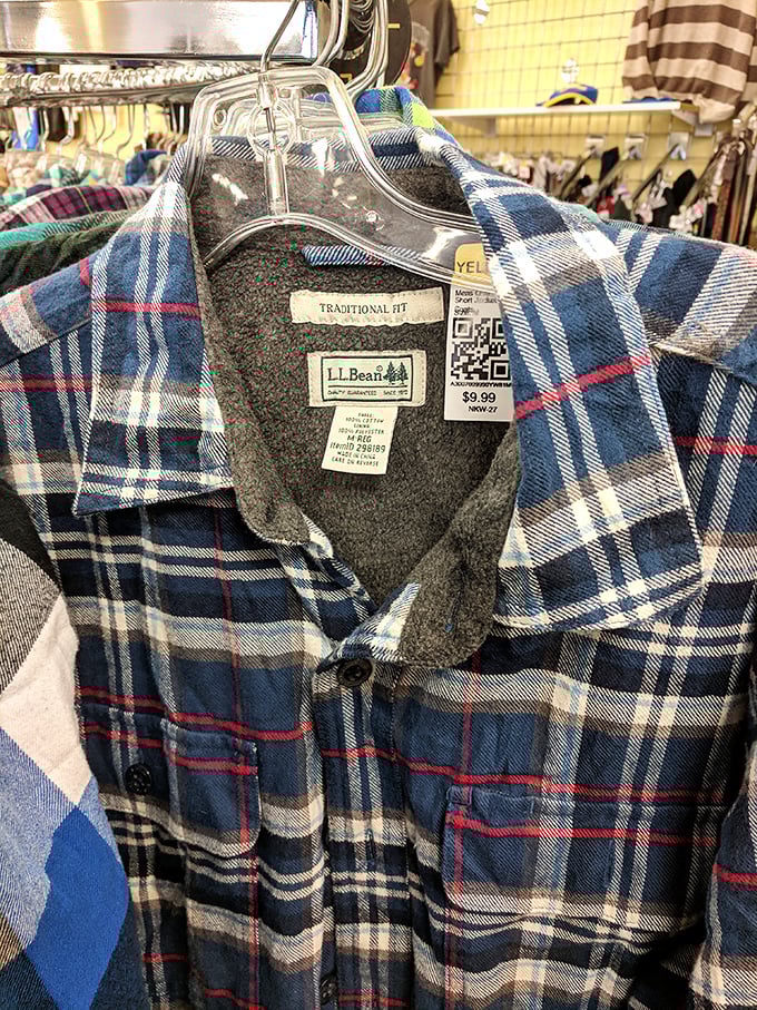 That L.L. Bean flannel – practically begging to join your weekend wardrobe for less than a fancy coffee. Lumberjack chic without the lumberjack price.