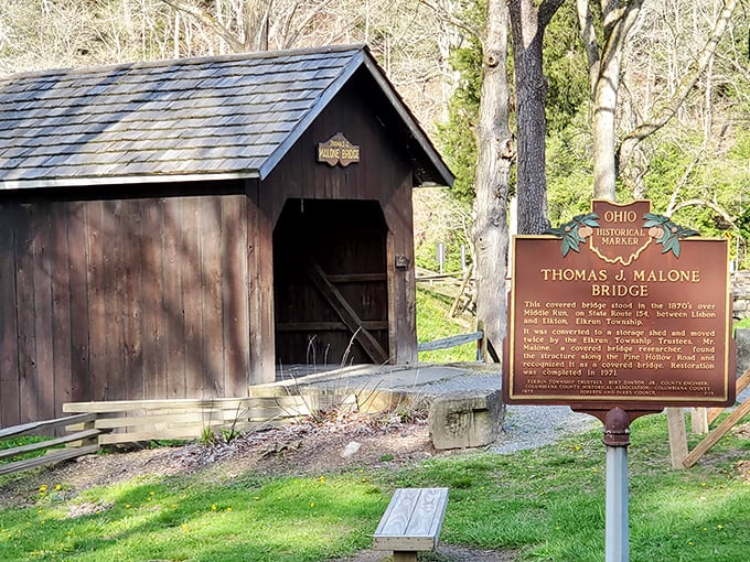 This covered bridge has more character than most reality TV shows and better structural integrity too.