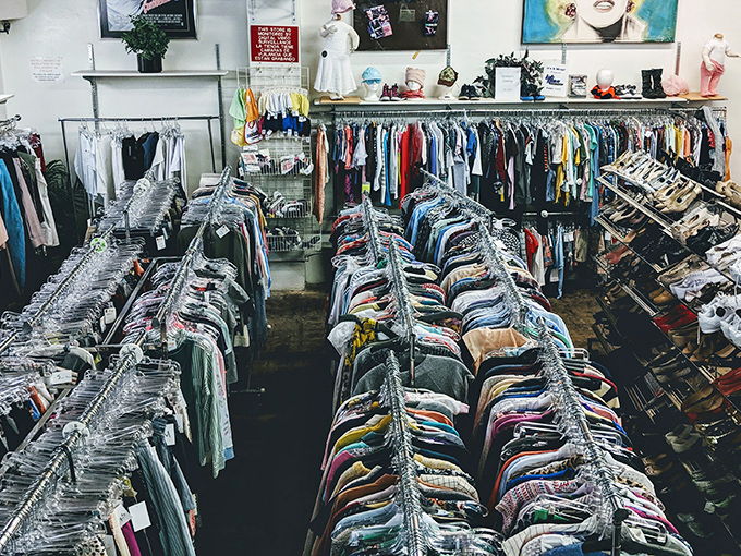 Step through these doors and you're no longer just shopping—you're treasure hunting through Hollywood's closet with each garment telling its own backstage story.