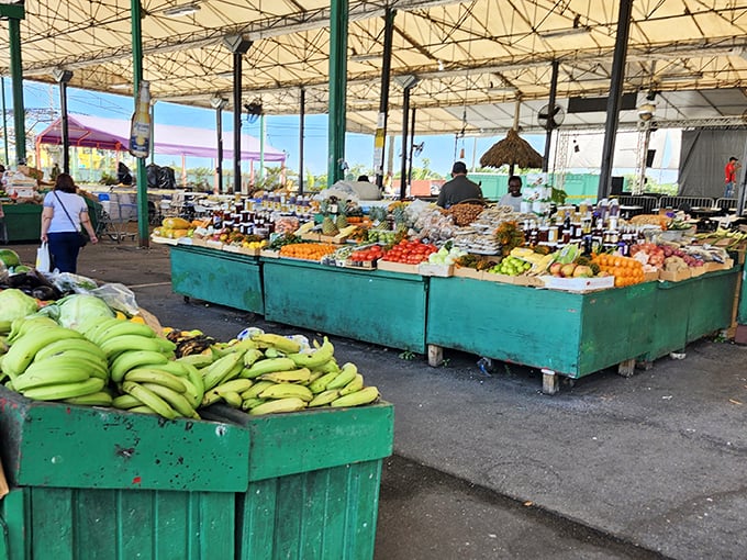 Nature's color palette on full display. These fruit stalls offer a rainbow of fresh produce that would make any supermarket produce section blush with envy.