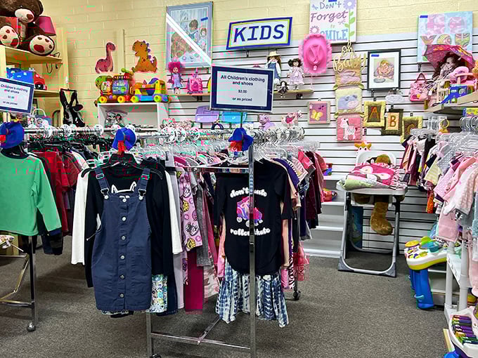 The kids' section proves that outfitting little ones doesn't require breaking the piggy bank anymore. 