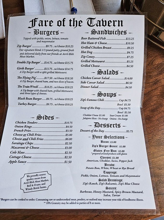 "Fare of the Tavern" isn't just a menu—it's a roadmap to happiness. The Flying Pig and Train Wreck burgers showcase Cincinnati's playful approach to serious eating.