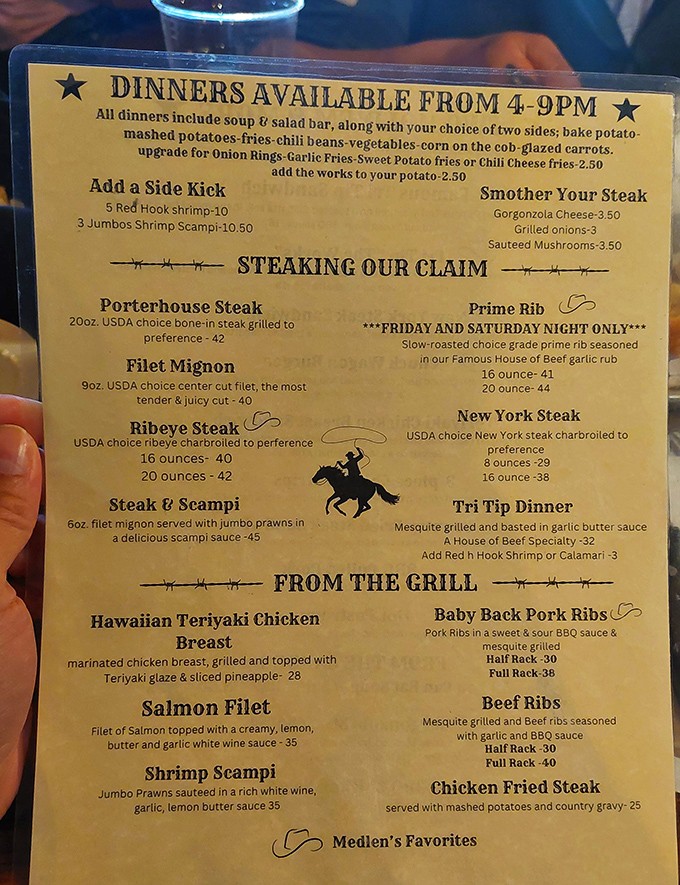 A menu that gets straight to the point – no foam, no fusion, just fantastic beef options that make decision-making deliciously difficult.