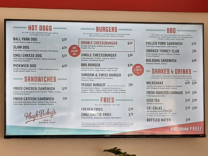 A menu that cuts right to the chase—no fancy descriptions needed when the food speaks this eloquently for itself.