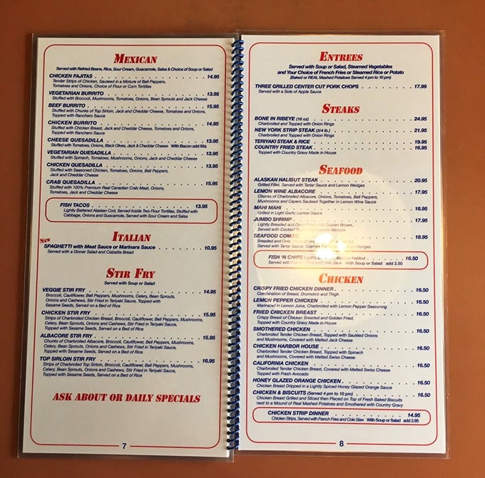 A menu that requires both hands and possibly a sherpa guide – from Mexican to Italian to seafood, it's a culinary choose-your-own-adventure.