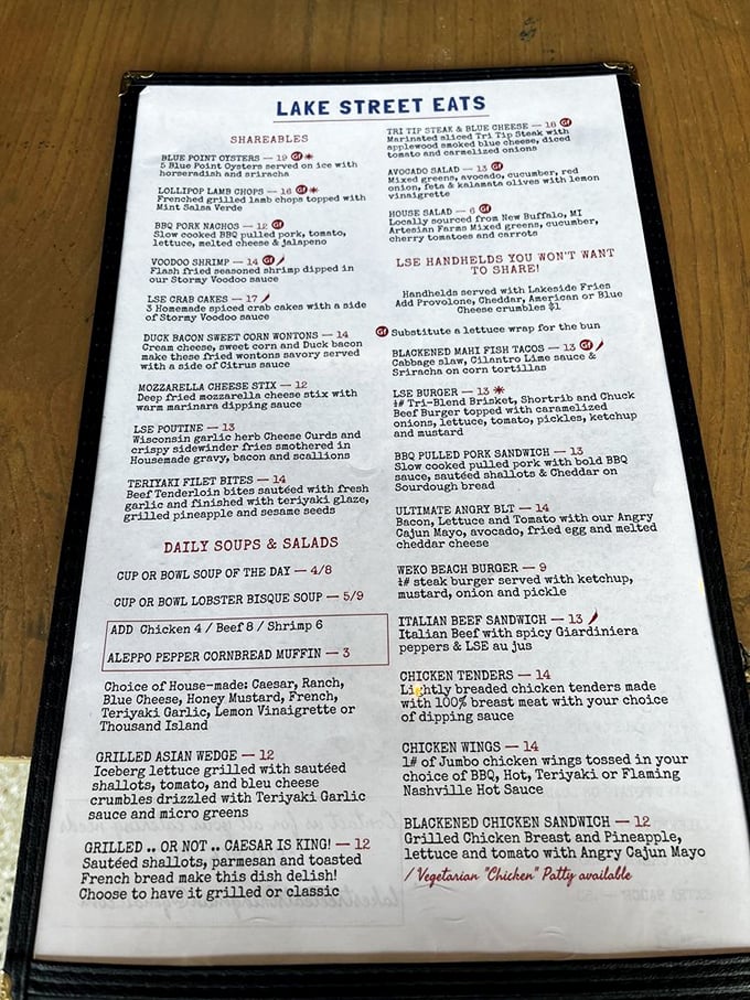 This menu isn't just a list—it's a roadmap to happiness. The only wrong turn? Not ordering enough.