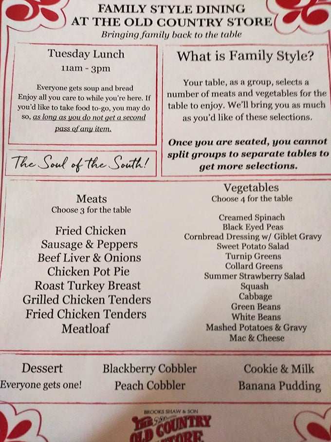 This isn't just a menu – it's a love letter to Southern cuisine. "The Soul of the South" isn't marketing; it's a promise delivered with every bite.