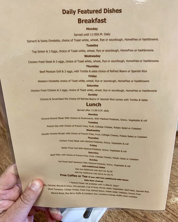 A menu that reads like comfort food poetry. No molecular gastronomy or deconstructed anything—just the promise of dishes that understand what hunger truly means.