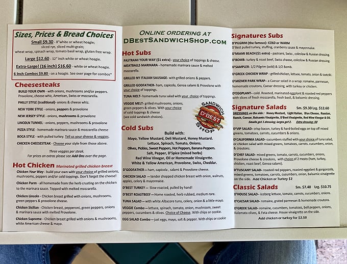 The menu board—a roadmap to happiness. Study it carefully, or just close your eyes and point. You really can't make a wrong choice here.