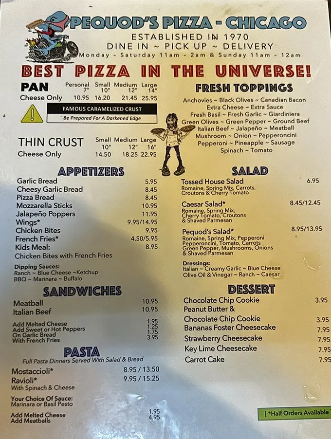 "Best Pizza in the Universe!" isn't just bold marketing—it's the hill that loyal Pequod's fans are willing to die on.
