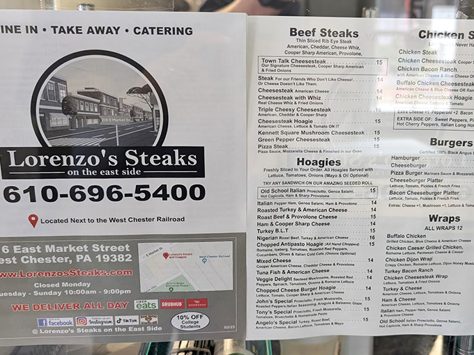 A menu that cuts right to the chase—no fancy descriptions needed when your reputation speaks volumes.