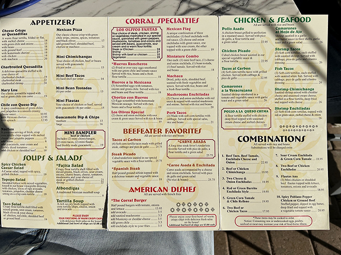 The menu at Los Olivos reads like a love letter to Mexican cuisine. So many choices, so little stomach capacity!