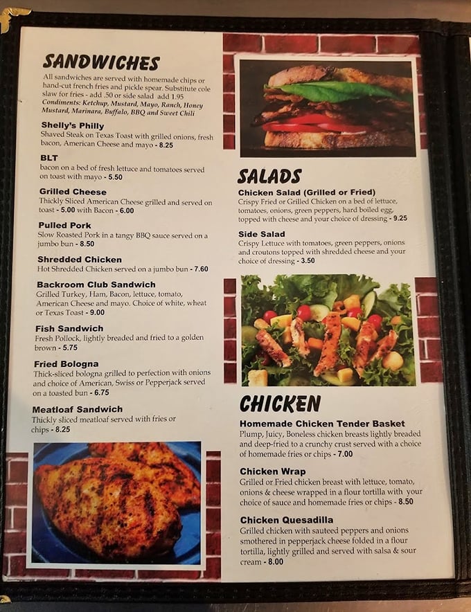 A menu that speaks fluent comfort food – no translation needed, just bring your appetite and maybe stretchy pants.