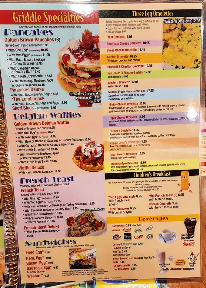 This isn't just a menu—it's a novel of culinary possibilities that requires strategy, commitment, and possibly a snack just to read through.
