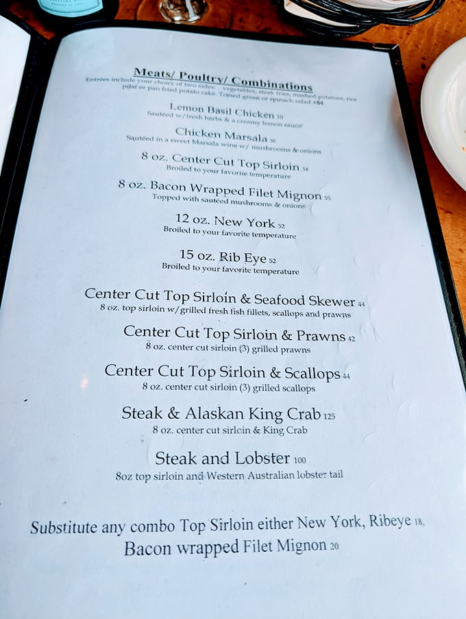 When a menu promises Center Cut Top Sirloin and Bacon Wrapped Filet Mignon, your taste buds start doing happy dances.