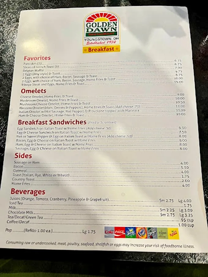 A menu that gets straight to the point. No fancy fonts or pretentious descriptions—just honest food that speaks for itself.