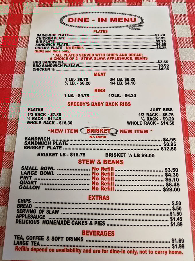 A menu that gets straight to the point. No foam, no fusion, no fancy descriptions—just meat prepared with respect and served with pride.