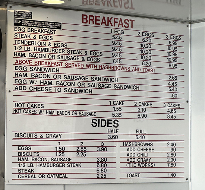 This menu board isn't playing hard to get—it lays out all your options with the straightforward confidence of a place that knows what it's doing.