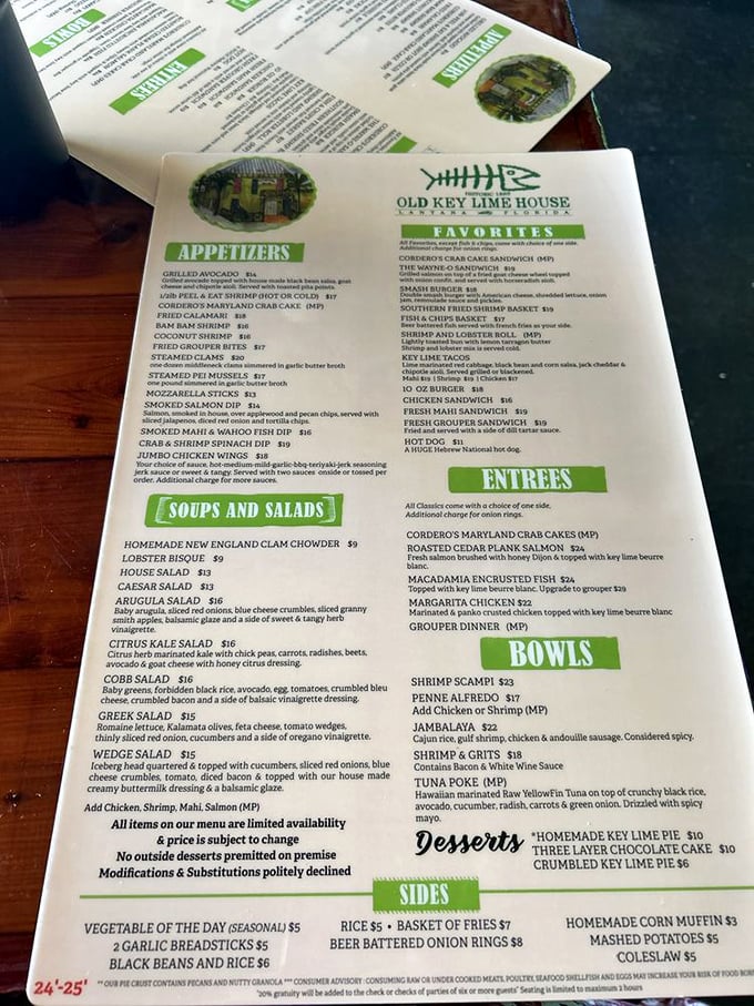 This menu reads like a love letter to Florida's waters, promising adventures for every appetite.