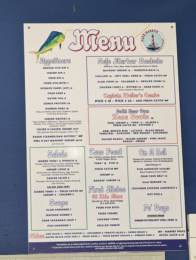 A menu that reads like a love letter to the ocean, where "market price" isn't a warning but a promise of freshness.
