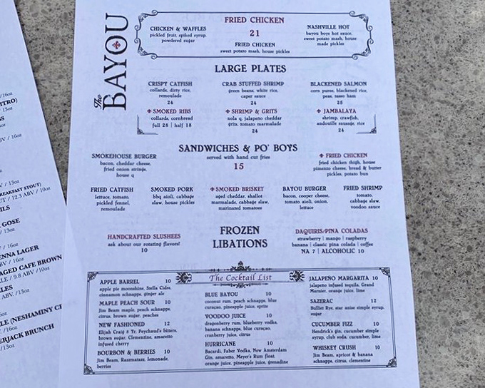 This menu isn't just a list of food—it's a roadmap to happiness. The "Fried Chicken" section alone is worth the drive to Bethlehem.