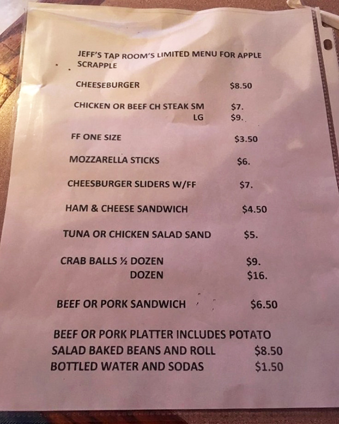 A menu that gets straight to the point—no fancy descriptions needed when the food speaks this eloquently for itself.