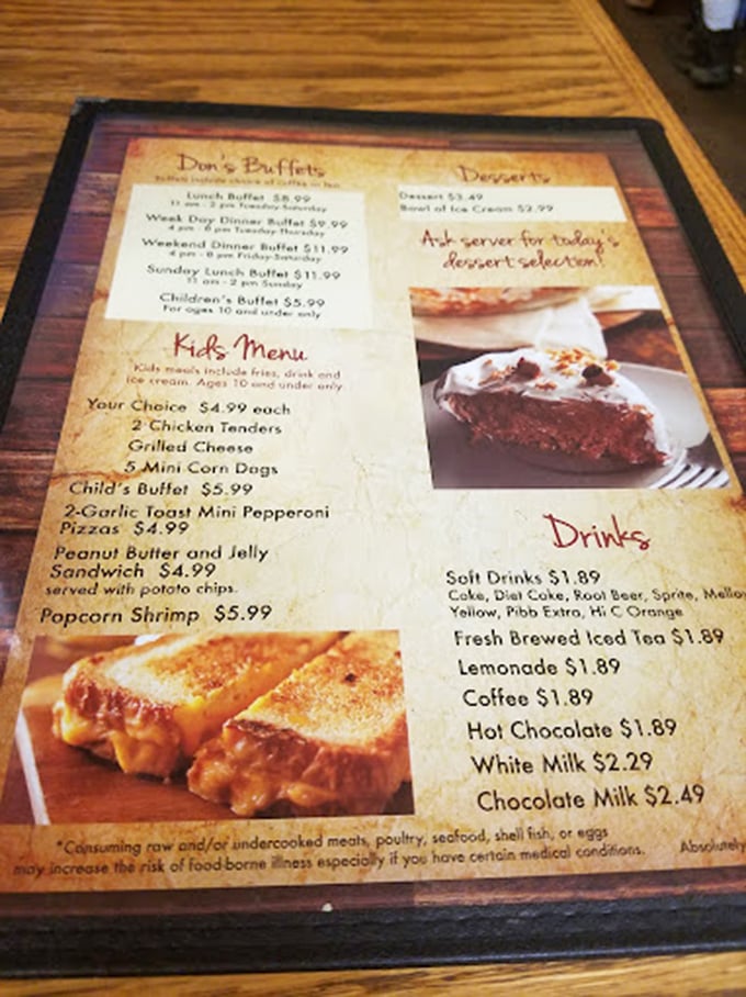A menu that doesn't need fancy fonts or pretentious descriptions—just honest food at prices that won't send you reaching for the smelling salts.